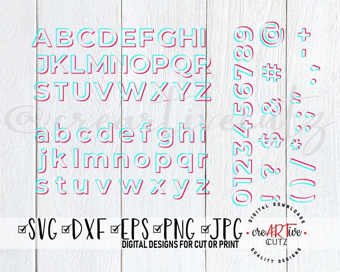 Tik Tok Font SVG Tik Tok Alphabet Letters & Numbers DXF | Etsy