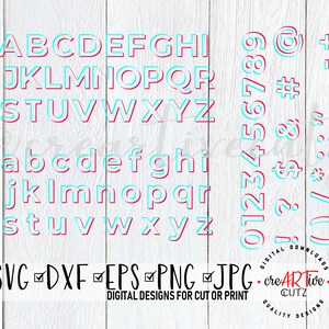 Tik Tok Font SVG Tik Tok Alphabet Letters & Numbers DXF | Etsy