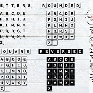 Scrabble Tiles SVG, 4 Sets, Alphabet Letter Tiles, Vector, Printable ...