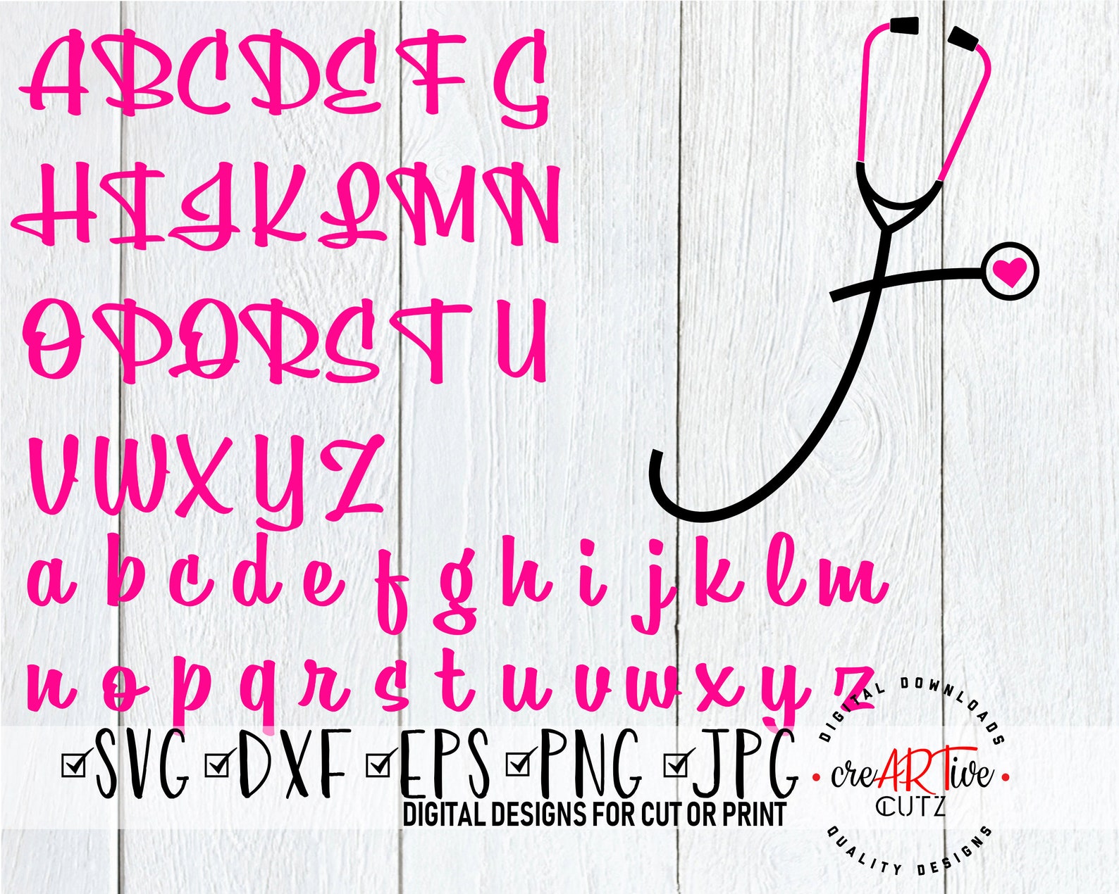 Personalized Stethoscope SVG Custom Stethoscope DXF Font - Etsy