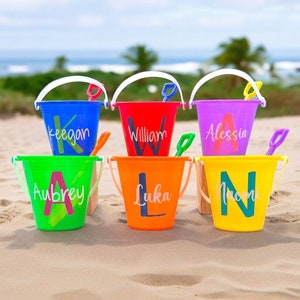 Personalized MINI Beach Bucket for Kids, Kids Party Favors, Beach Toys ...