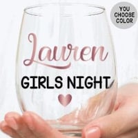 Personalized Name Wine Glass, Girls Weekend Wine Glasses, Best Friend ...