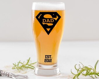 Dad Beer Glass - Etsy