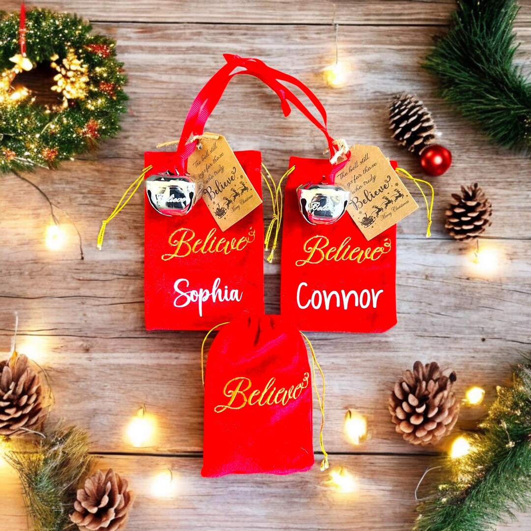 Personalized Christmas Bell Ornament, Custom Christmas Ornament ...