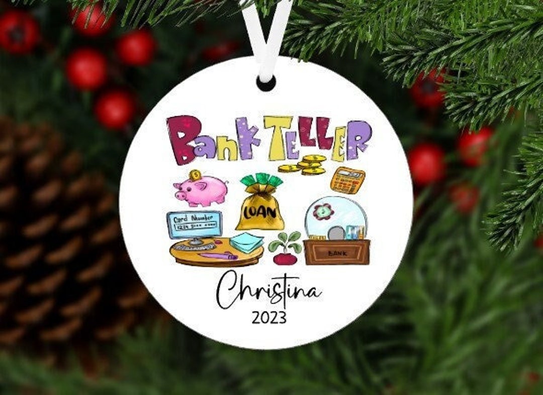 Banking Christmas Ornament, Bank Teller Gifts, Christmas Gift for Bank ...
