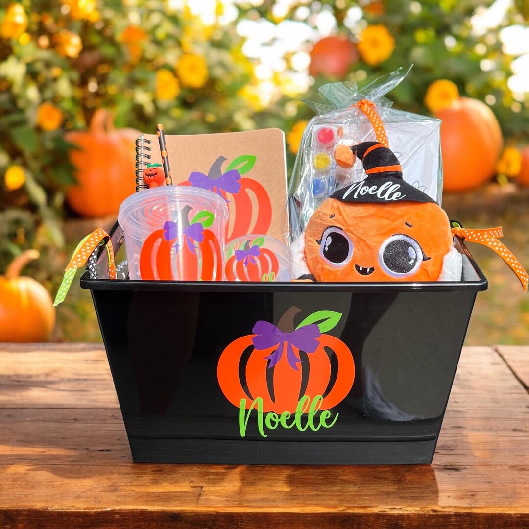 Personalized Halloween Basket for Kids, Kids Halloween Gifts, Kids Boo ...