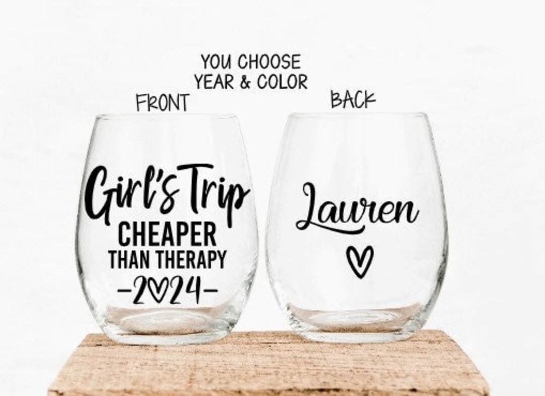 Girls Trip Wine Glasses, Girls Trip Gifts, Girls Getaway Wine Glass ...