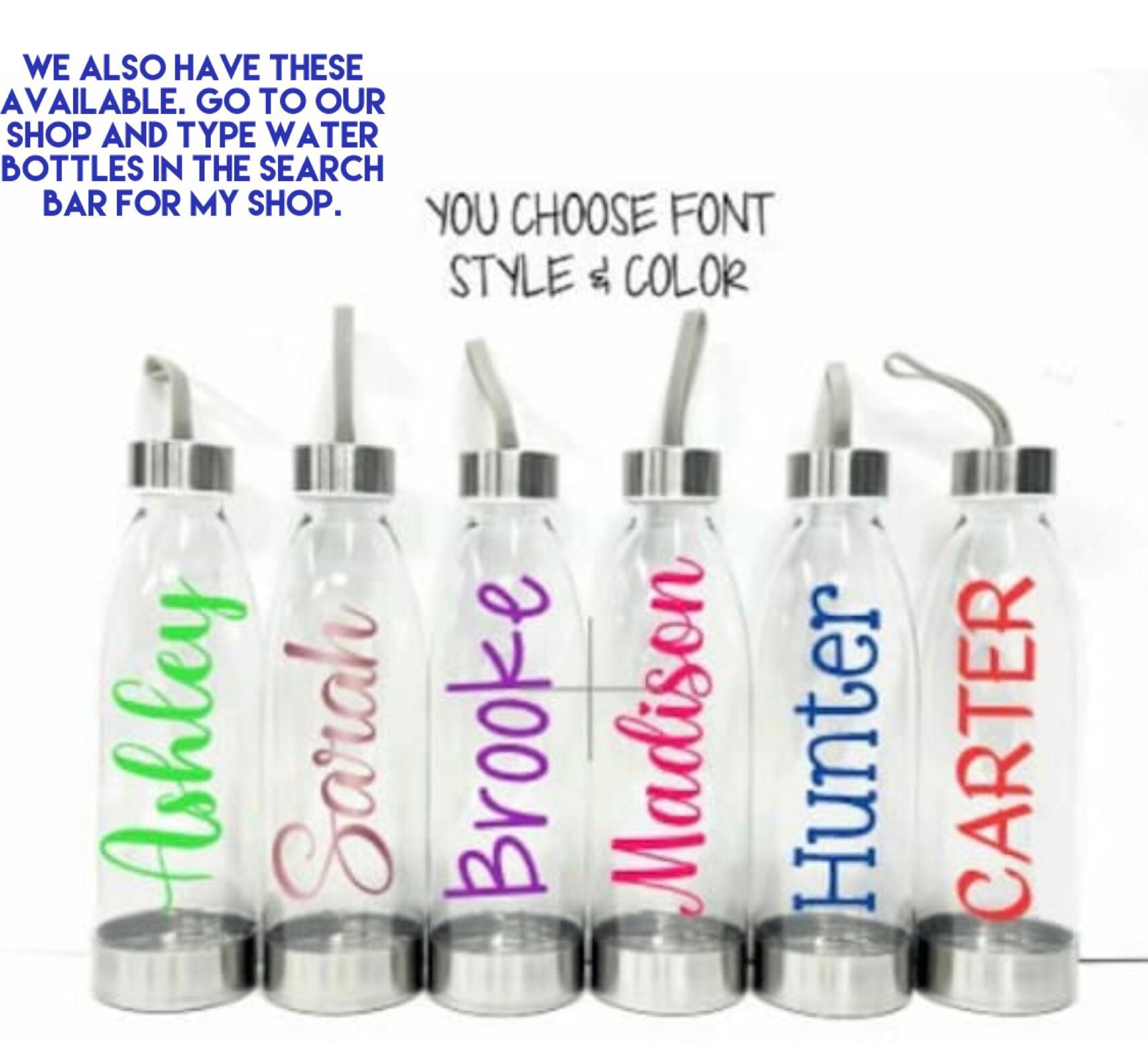 Water Bottles Personalized Water Bottle With Name Water - Etsy