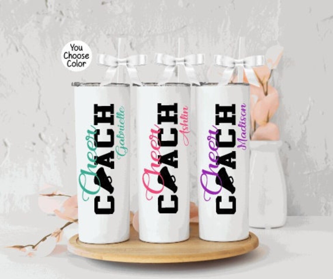 Cheer Coach Gift, Personalized Cheer Coach Tumbler, Gift for ...
