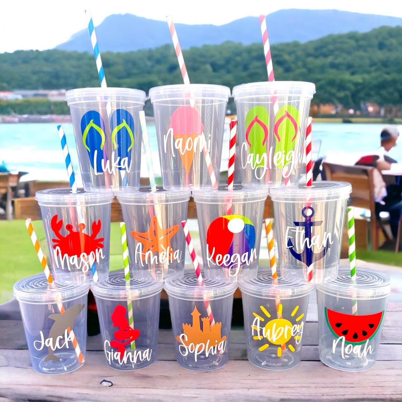 Kids Party Cups, Birthday Pool Party Cups, Pool Party Favors Kids ...