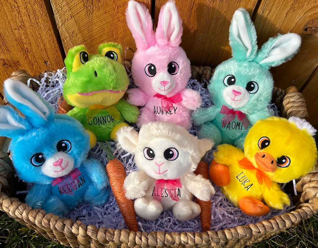 Personalized Easter Plush, Personalized Easter Bunny, Easter Basket ...