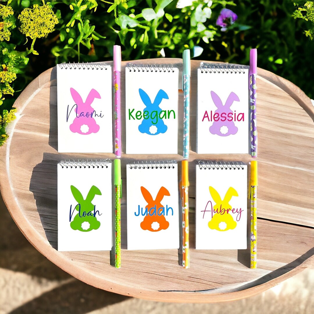 Easter Basket Stuffers for Kids, Personalized Easter Bunny Notebook ...