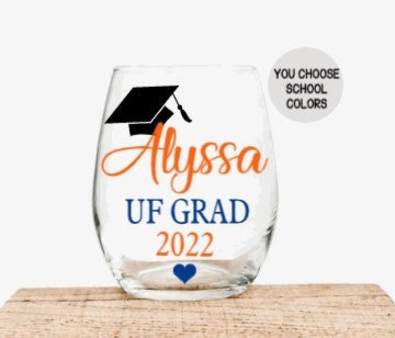 Personalized Graduation Wine Glass Graduation Gift Gift for | Etsy