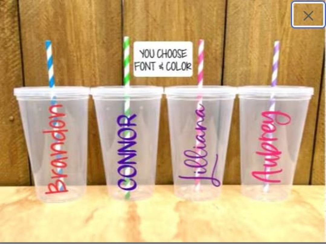 Plastic Cups, Birthday Party Cups, Personalized Cups, Plastic Cups With ...