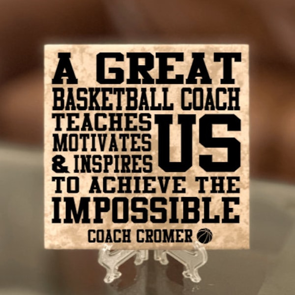 Basketball Plaque for Coach - Etsy