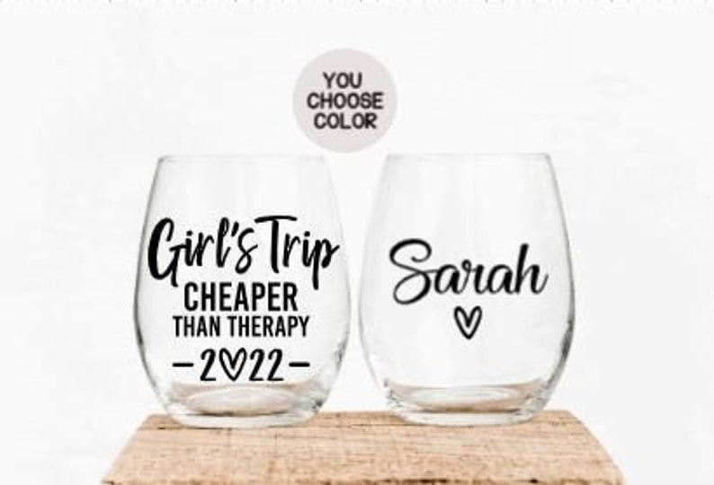 Girls Trip Wine Glasses Girls Trip Gifts Girls Getaway Wine | Etsy