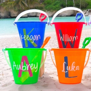 Personalized MINI Beach Bucket for Kids, Kids Party Favors, Beach Toys ...
