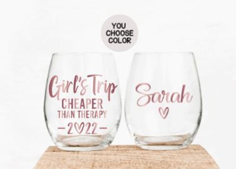 Girls Trip Wine Glasses Girls Trip Gifts Girls Getaway Wine | Etsy