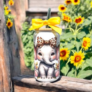 Iced Coffee Cup, Elephant Gifts, Elephant Tumbler, Elephant Lover ...