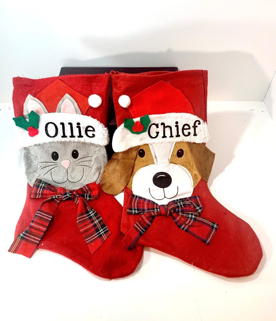 Personalized Christmas Stocking for Dog or Cat, Dog Stocking ...