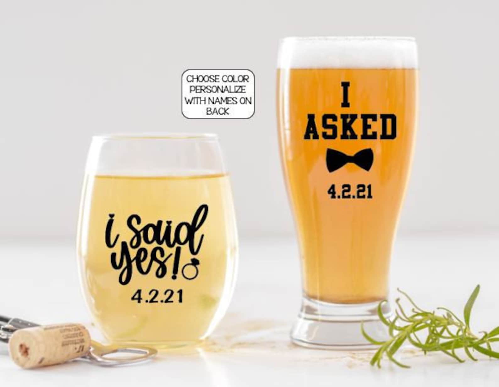 Personalized Engagement Gift for Couple Engagement Gift Set | Etsy