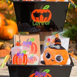 Personalized Halloween Basket for Kids, Kids Halloween Gifts, Kids Boo ...