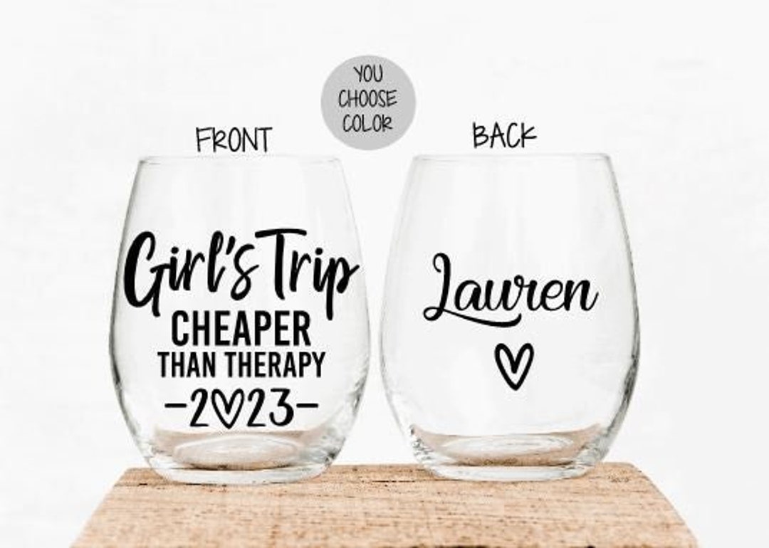 Girls Trip Wine Glasses, Girls Trip Gifts, Girls Getaway Wine Glass ...
