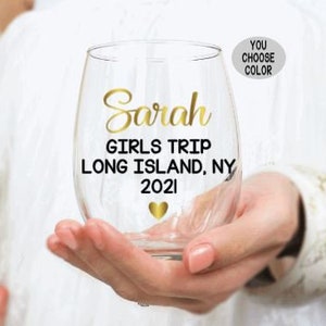Girls Trip Wine Glasses Girls Trip Gifts Girls Getaway Wine | Etsy