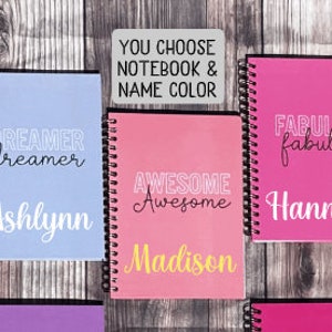 Personalized Notebook for Girls, Kids Notebooks, Back to School ...