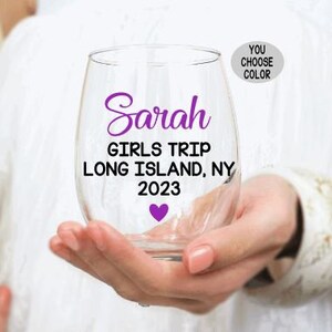 Girls Trip Wine Glasses, Girls Trip Gifts, Girls Getaway Wine Glass ...