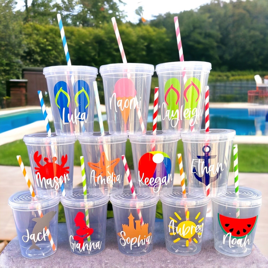 Kids Party Cups, Birthday Pool Party Cups, Pool Party Favors Kids ...