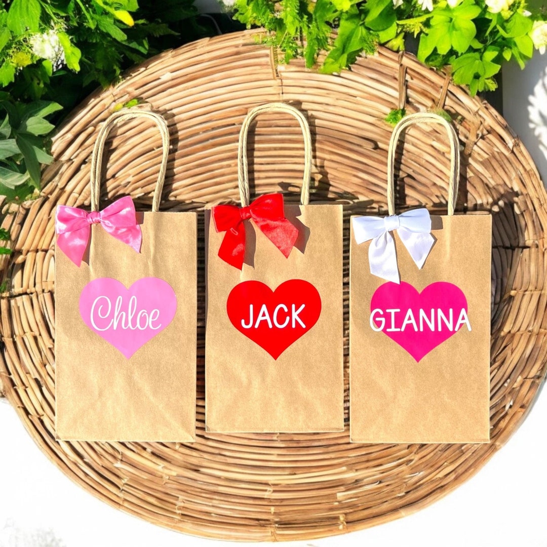 Valentines Day Gift Bags, Kids Valentines Day Goodie Bags, Treat Bags ...