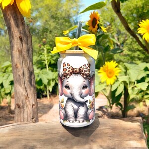 Iced Coffee Cup, Elephant Gifts, Elephant Tumbler, Elephant Lover ...