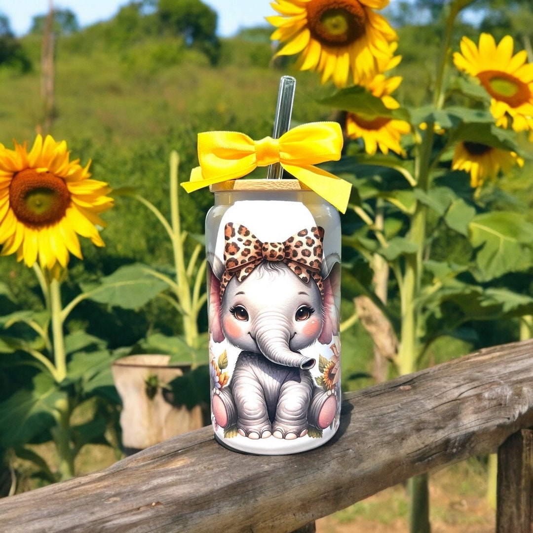 Iced Coffee Cup, Elephant Gifts, Elephant Tumbler, Elephant Lover ...