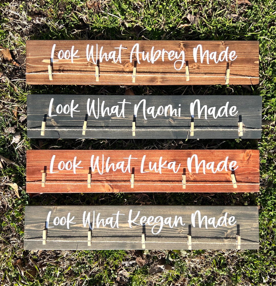 Look What I Made Sign, Kids Artwork Display, Kids Room Wall Art ...