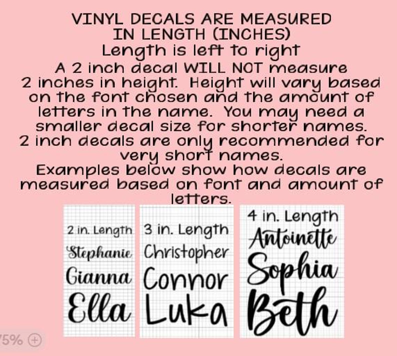 Layered Vinyl Decal, Name Decal for Tumbler, Name Sticker Decal, Bottle ...