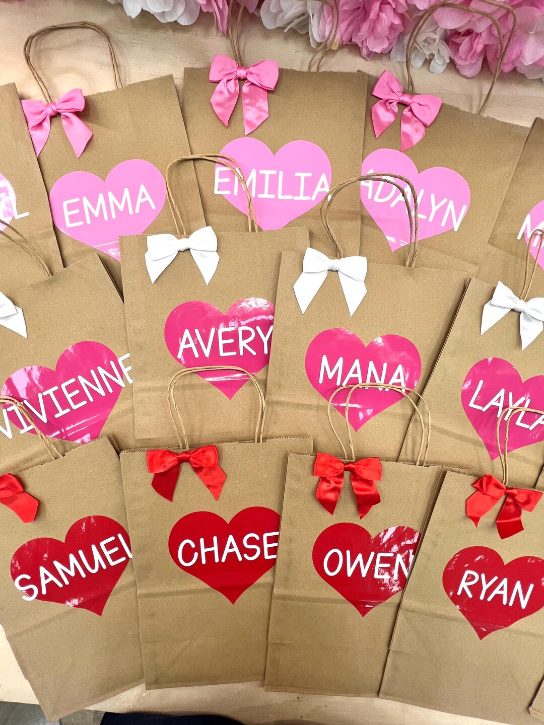 Valentines Day Gift Bags, Kids Valentines Day Goodie Bags, Treat Bags ...