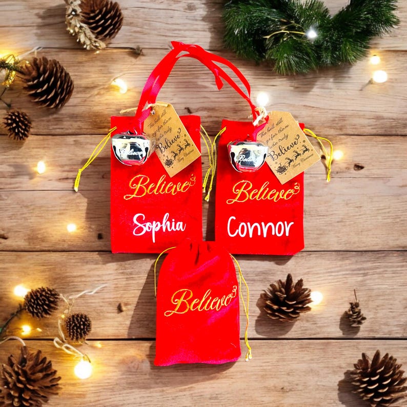 Personalized Christmas Bell Ornament, Custom Christmas Ornament ...