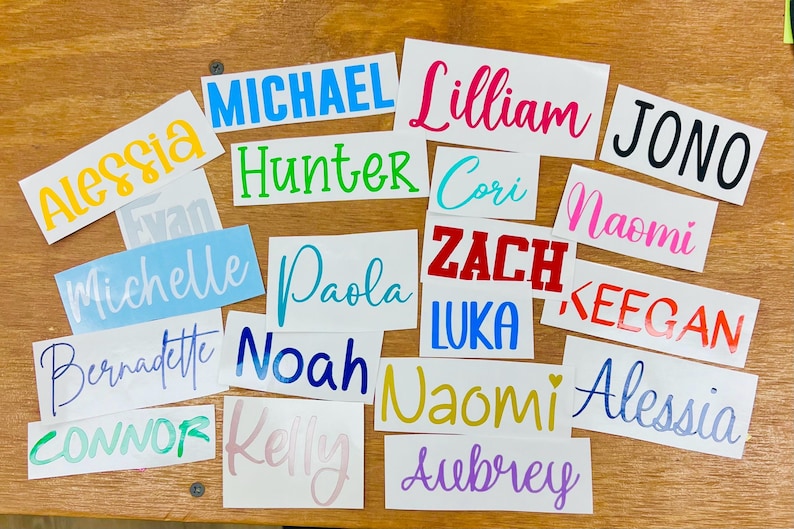 Name Decals, Custom Name Decals, Vinyl Name Decals, Custom Decals ...
