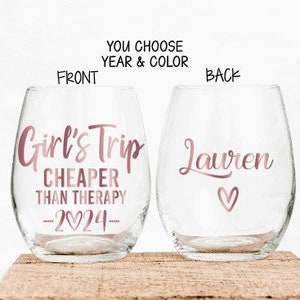 Girls Trip Wine Glasses, Girls Trip Gifts, Girls Getaway Wine Glass ...