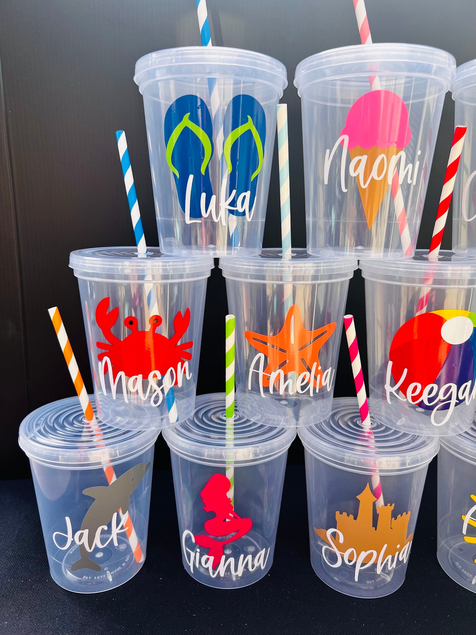 Kids Party Cups, Birthday Pool Party Cups, Pool Party Favors Kids ...
