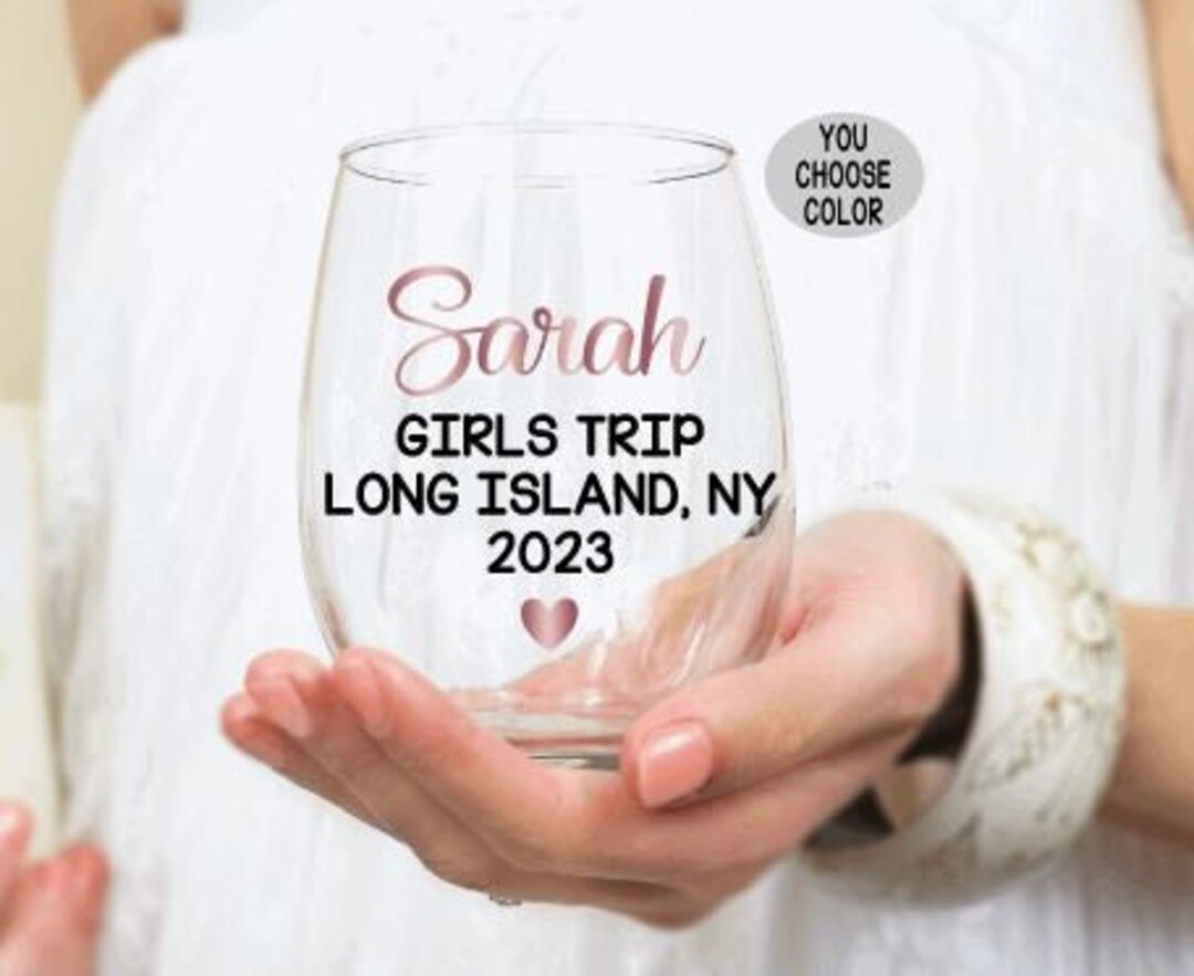 Girls Trip Wine Glasses, Girls Trip Gifts, Girls Getaway Wine Glass ...