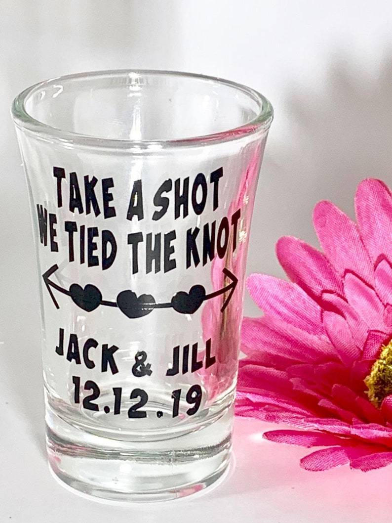 Personalized Wedding Shot Glass, Personalized Wedding Favors, Wedding ...