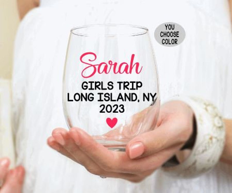 Girls Trip Wine Glasses, Girls Trip Gifts, Girls Getaway Wine Glass ...