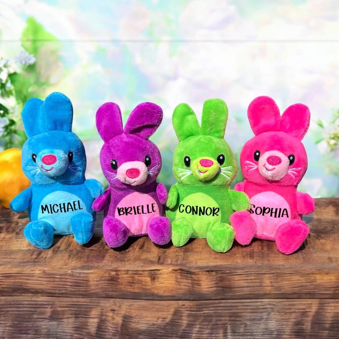 Personalized Easter Bunny, Easter Bunny, Easter Basket Stuffers, Plush ...