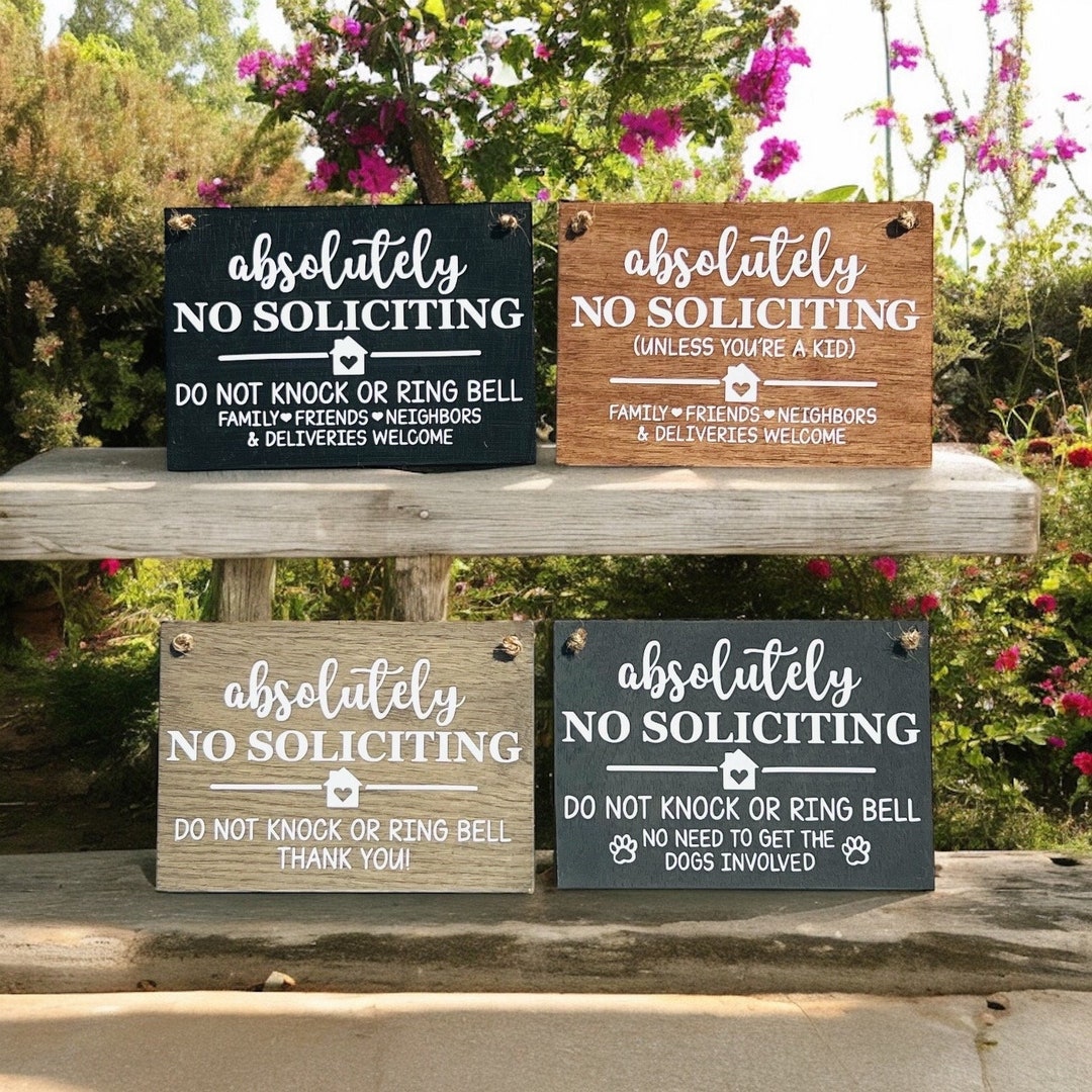 No Soliciting Sign Funny, Door Sign Wooden, Baby Sleeping Sign, No ...