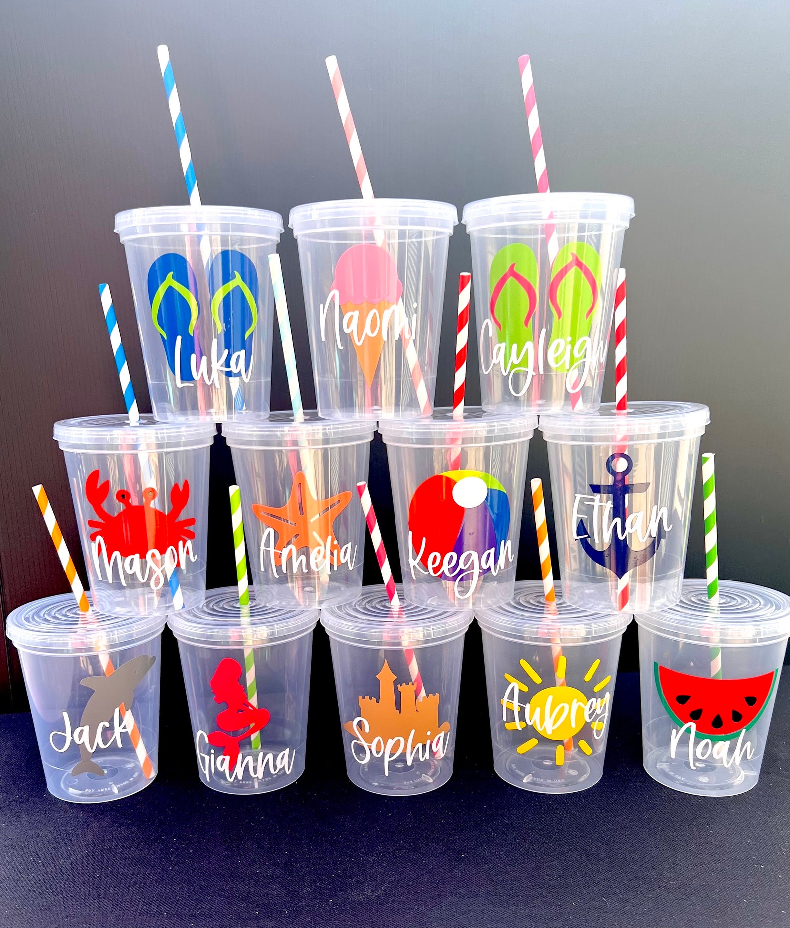 Kids Party Cups, Birthday Pool Party Cups, Pool Party Favors Kids ...