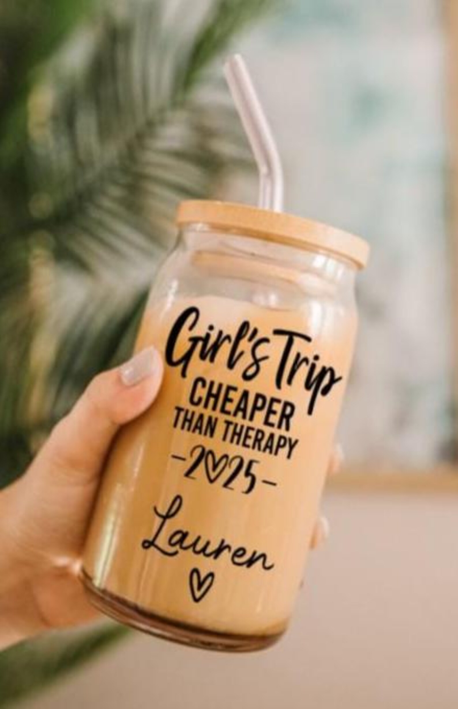Girls Trip Cheaper Than Therapy Iced Coffee Cup, Girls Trip Gifts, Iced ...