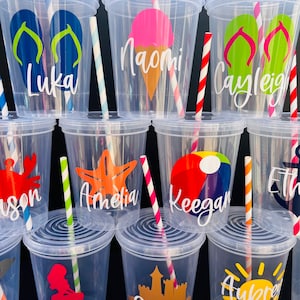 Kids Party Cups, Birthday Pool Party Cups, Pool Party Favors Kids ...