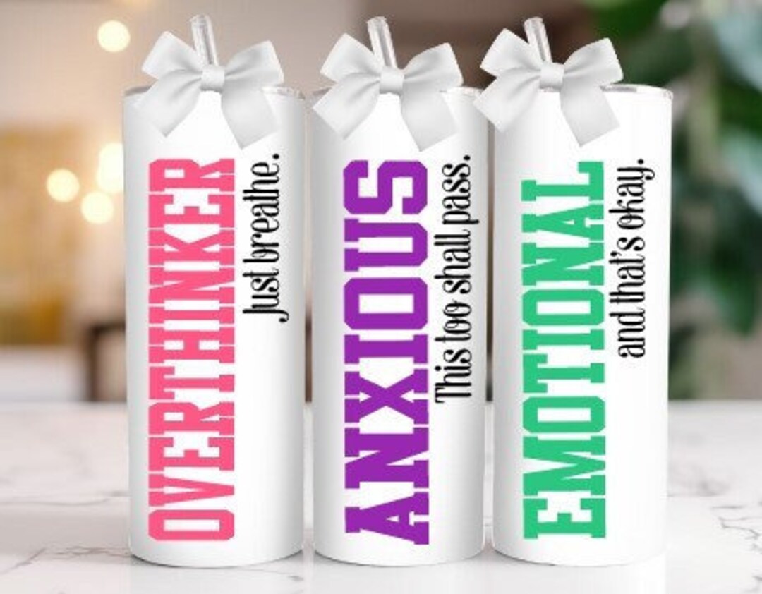 Mental Health Tumbler, Mental Breakdown Tumbler, Overthinker, Anxious ...